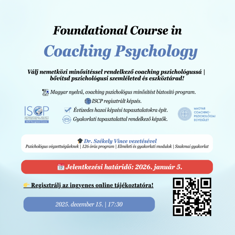 Coaching pszichológus képzés – Foundational Course in Coaching ...
